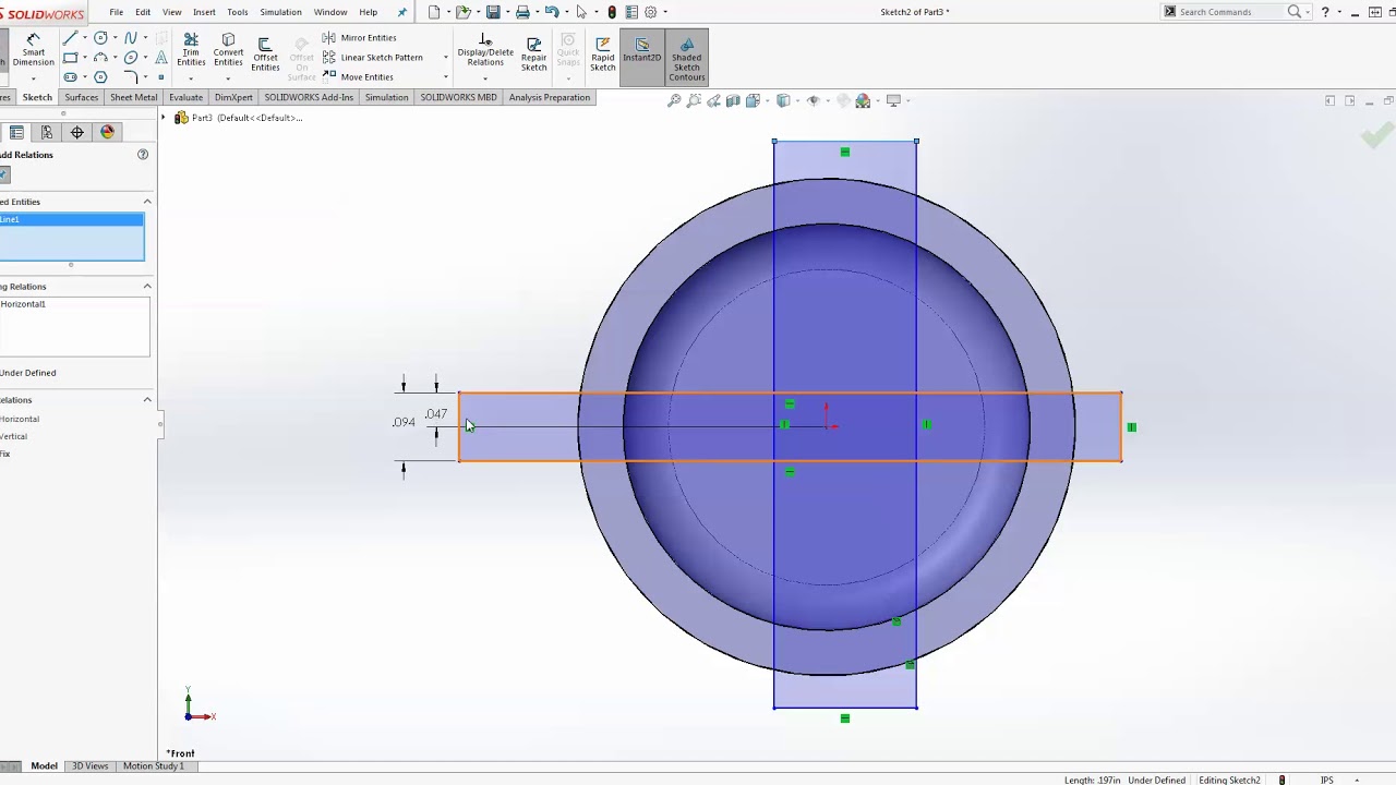 SolidWorks 2017 Revolve Shell Extrude to Body - YouTube