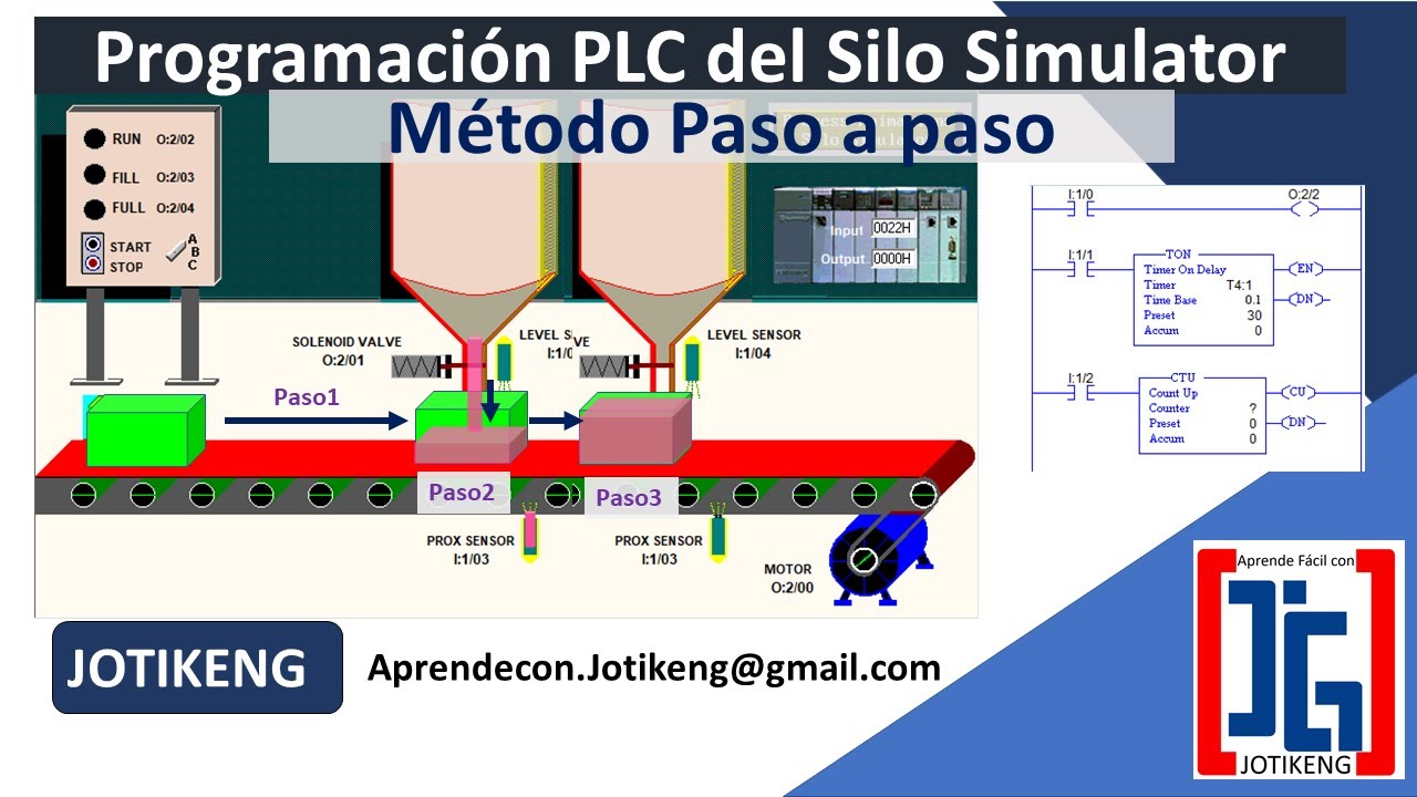 PLC Silo Simulator Método Paso a paso Caso Base - YouTube