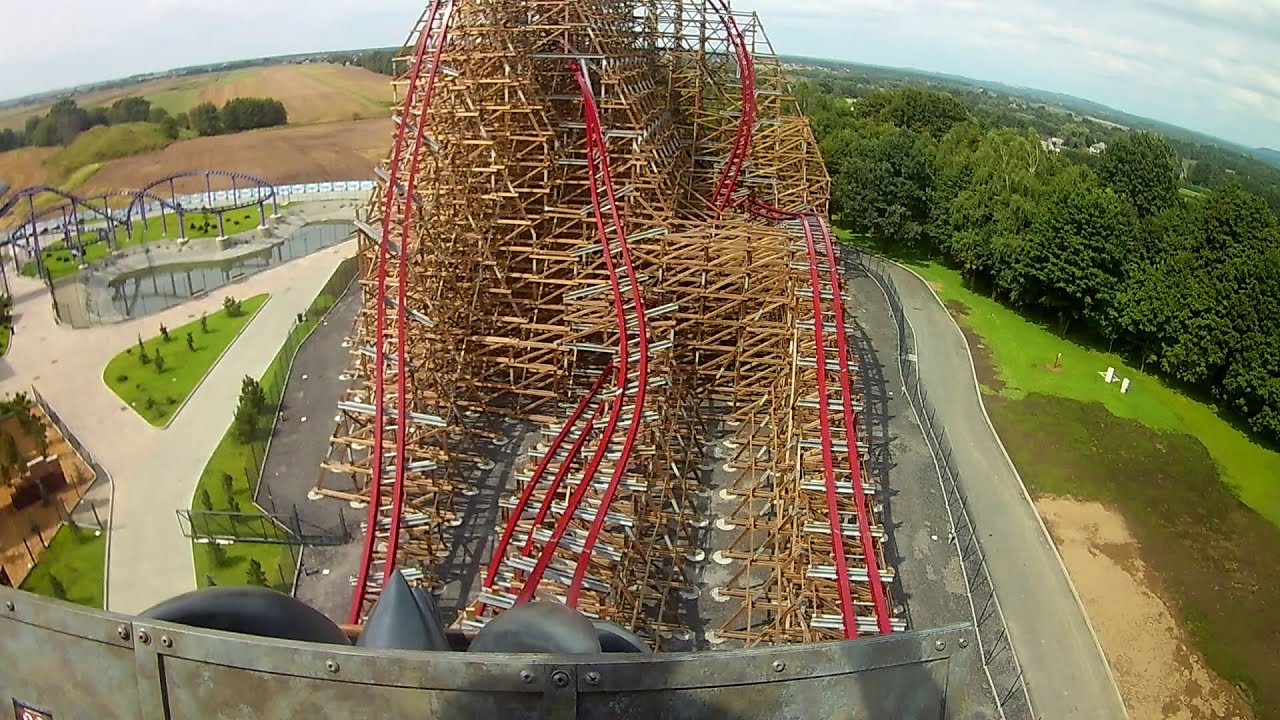 Zadra hybrid coaster front row POV video - Energylandia - YouTube