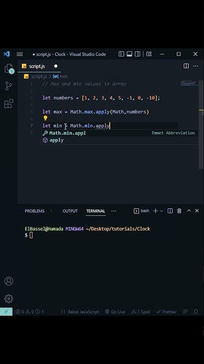 Math.max & Math.min | javaScript tips - YouTube