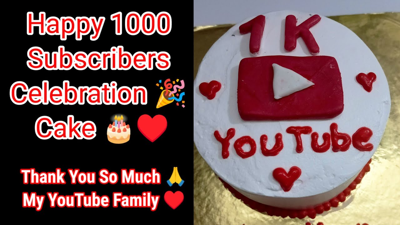 Happy 1000 Subscribers Celebration🎉 Cake 🎂|| Thank You So much My ...