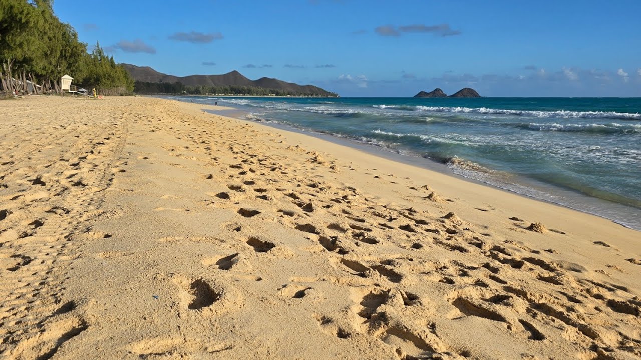 Camping near an Air Force base at Bellows Field Beach Park on Oahu ...