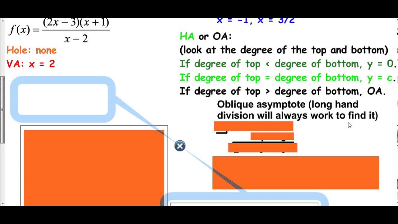 Pre Calculus section 4.5 part 3 rational functions - YouTube