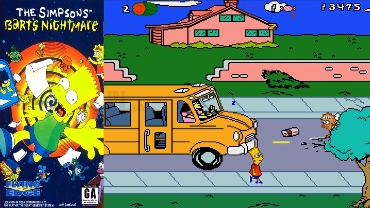 Best Sega Genesis Games of All Time | The Simpsons: Bart's Nightmare ...