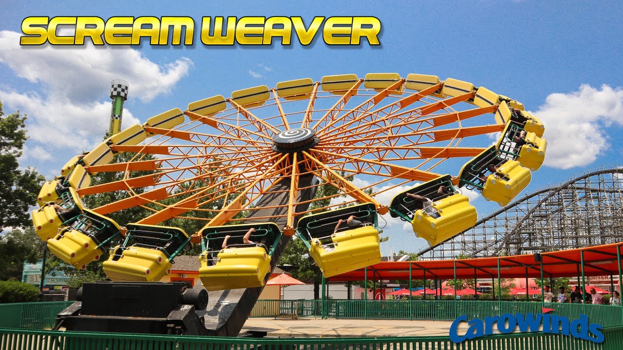 Scream Weaver Thrill Ride at Carowinds (POV) - YouTube