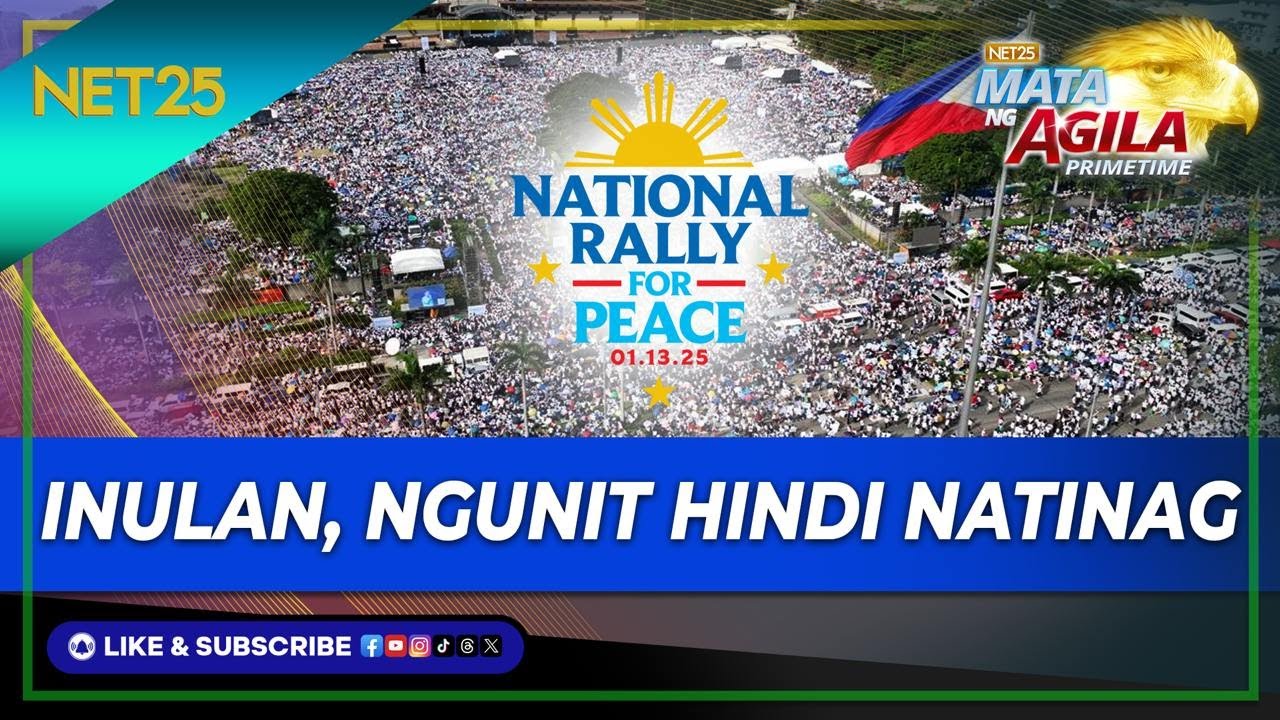 ILANG LUGAR, INULAN SA GITNA NG NATIONAL RALLY FOR PEACE - YouTube