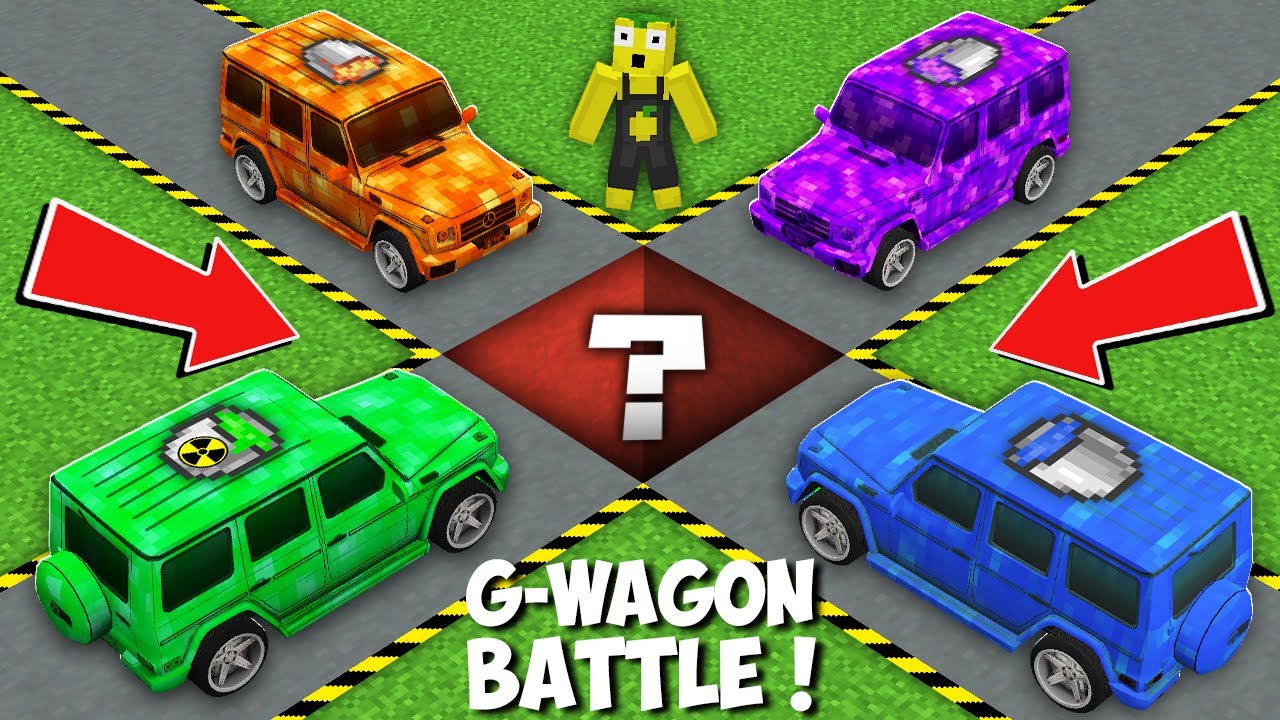 I mix ALL MERCEDES-BENZ G-CLASS LIQUIDS in Minecraft ! LAVA VS WATER VS ...