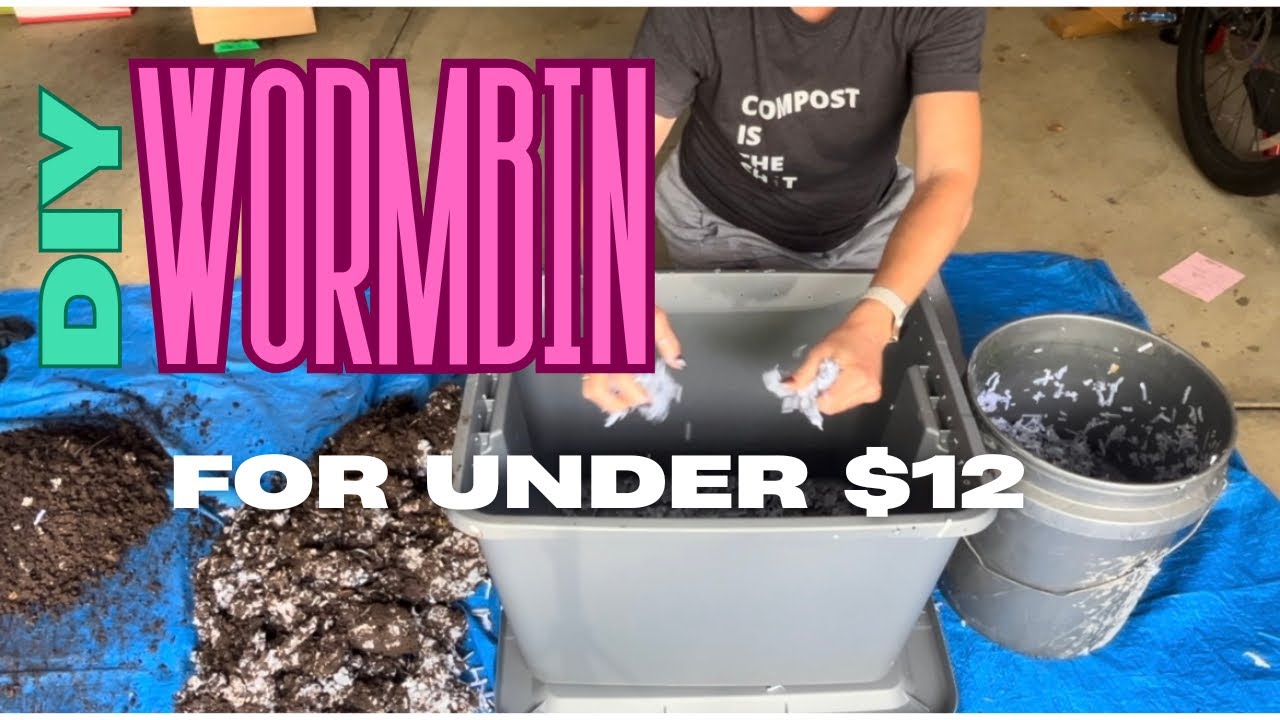 DIY worm bin: how to make a worm bin - YouTube