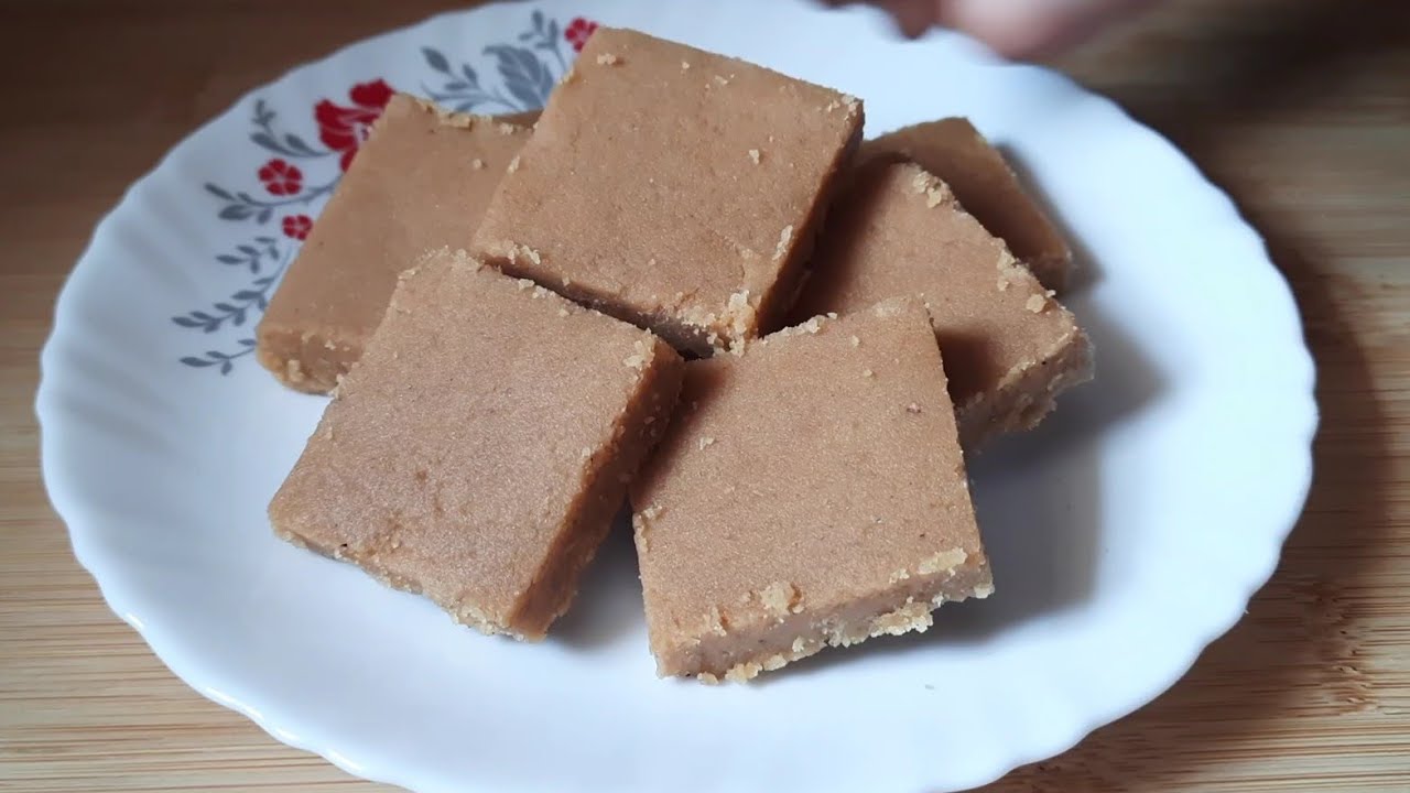 Wheat Flour Burfi With Jaggery|Quick&Healthy Wheat Jaggery Burfi Recipe ...