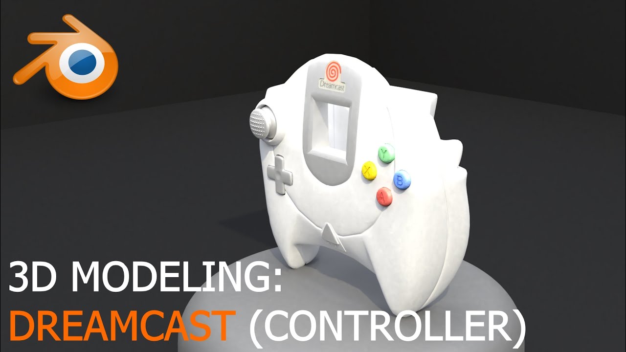 Dreamcast Official Controller - 3D Modeling - YouTube