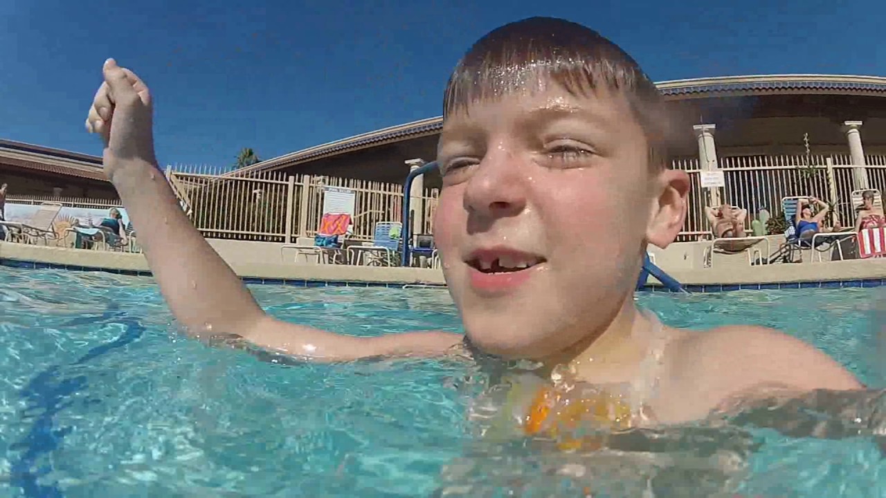Pool time with the kids - YouTube