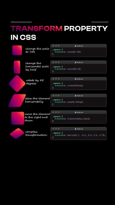 🚀 CSS transform tutorial | html css tutorial - YouTube