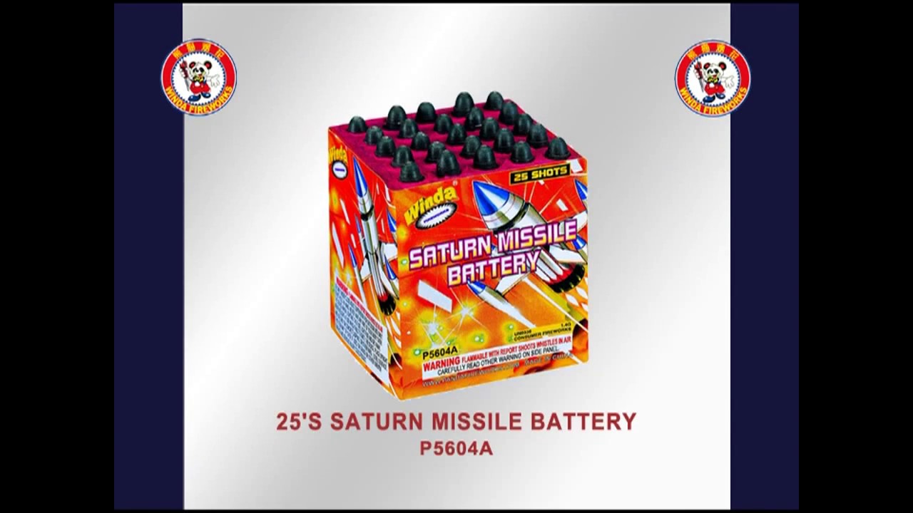 SATURN MISSILE BATTERY (25's) - Winda Fireworks | All Star Fireworks ...