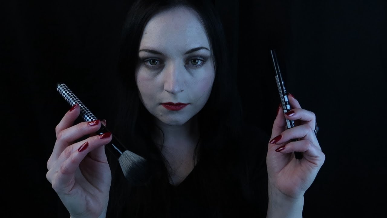 ASMR Morticia Addams Does Your Makeup Roleplay 💀 Soft Spoken - YouTube