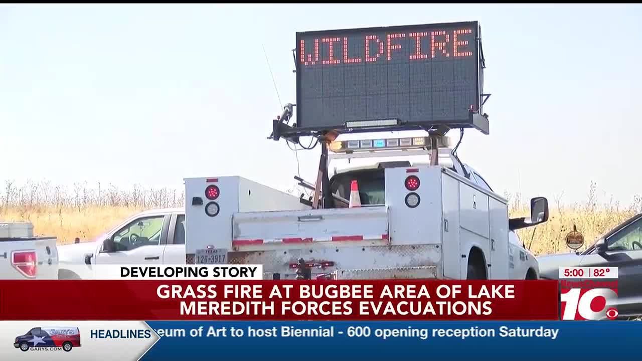 VIDEO: Grass fire at Bugbee area of Lake Meredith forces evacuations ...