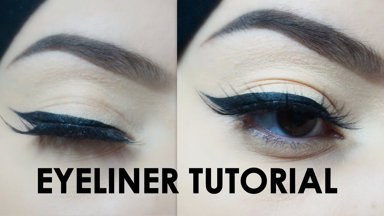 EYELINER MAKEUP TUTORIAL | DRUGSTORE EYELINER - YouTube