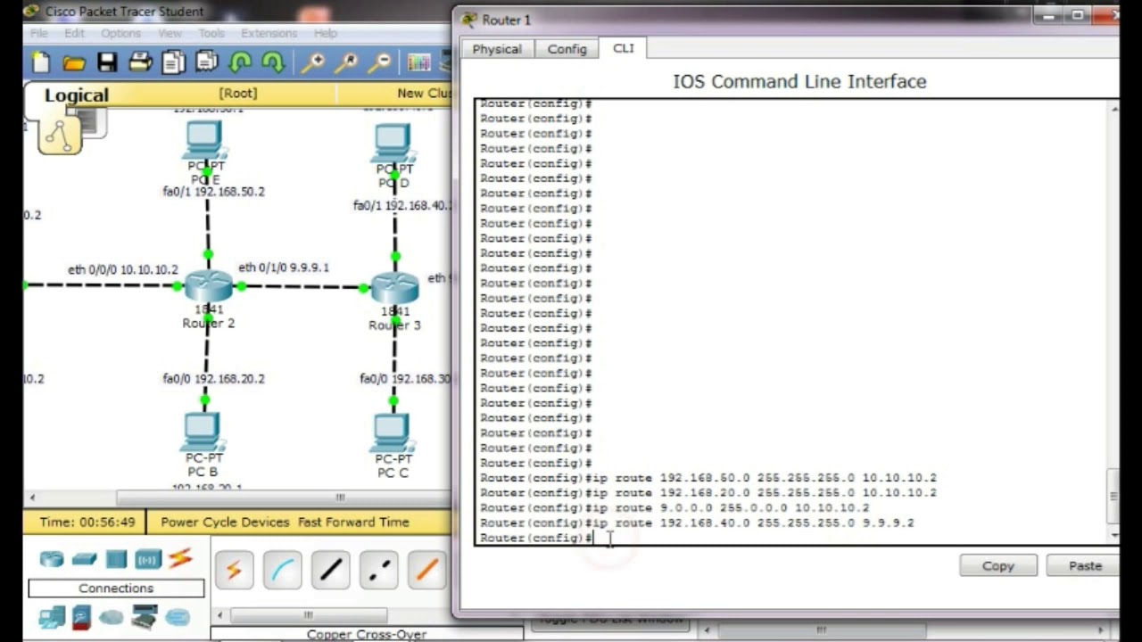 Simulasi menghubungkan 3 router dan 6 pc di cisco packet tracer by ...