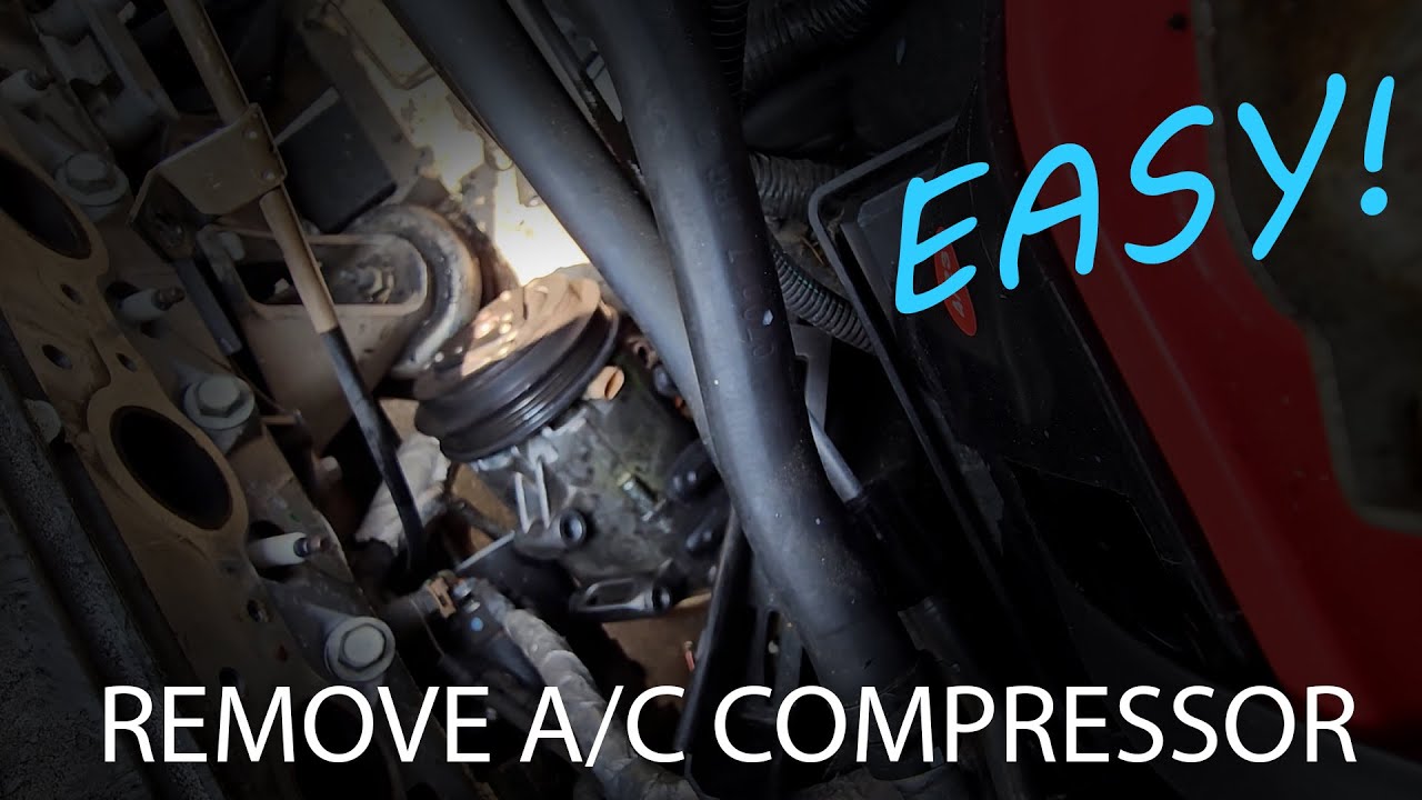 How to replace an A/C Compressor on a CS6 Corvette without removing the ...