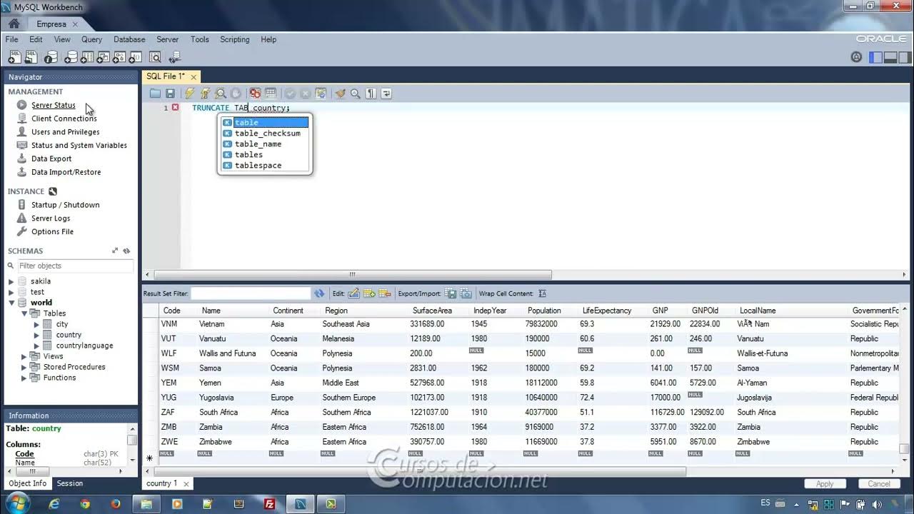 8. Importar bases de datos en MySQL Workbench - YouTube