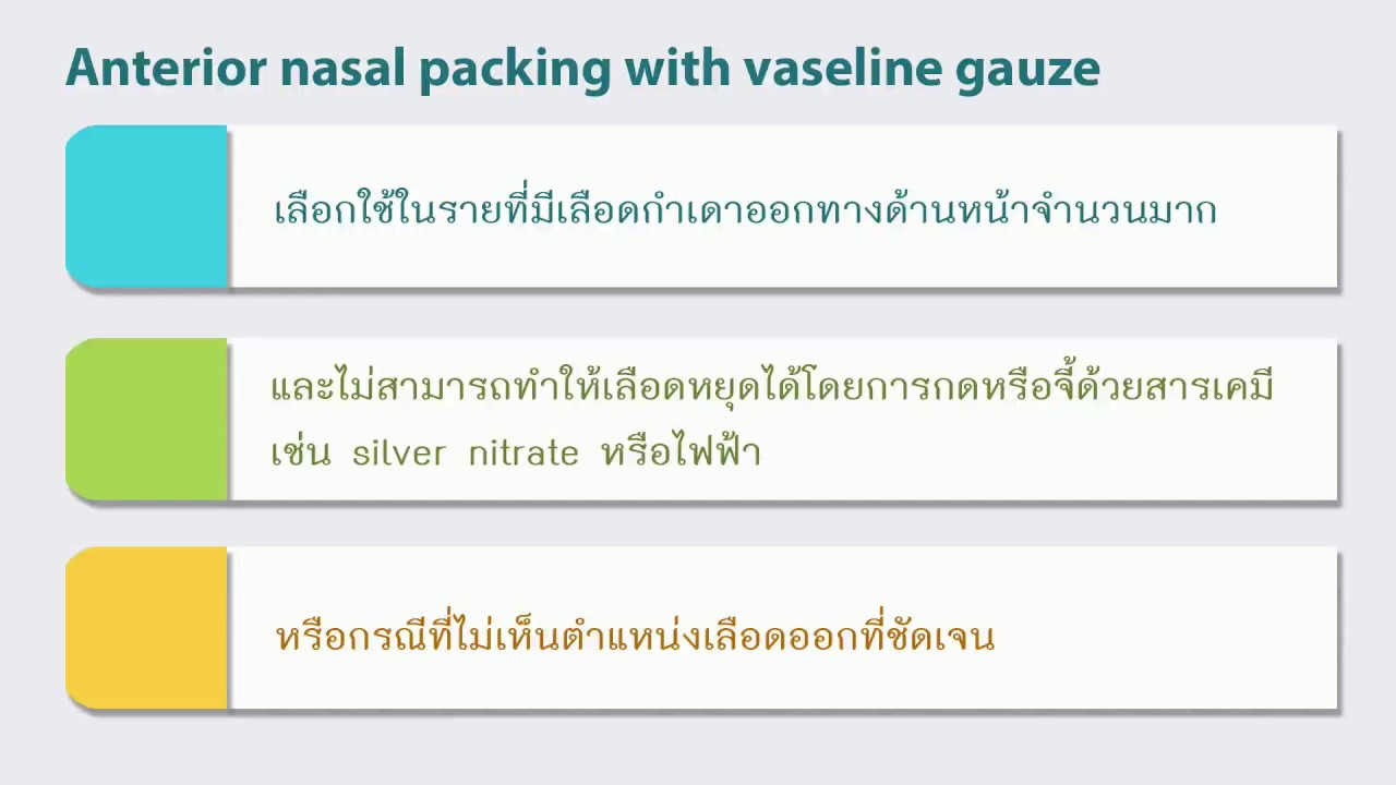 Anterior nasal packing - YouTube