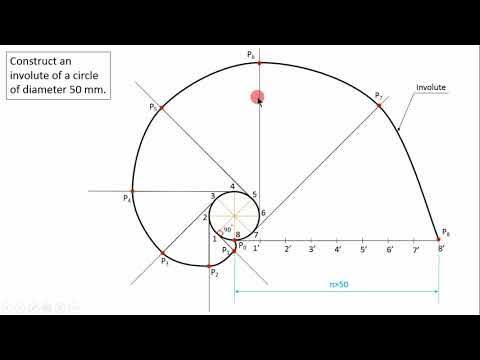 How to Draw INVOLUTE of a Circle | Engineering Graphics - YouTube