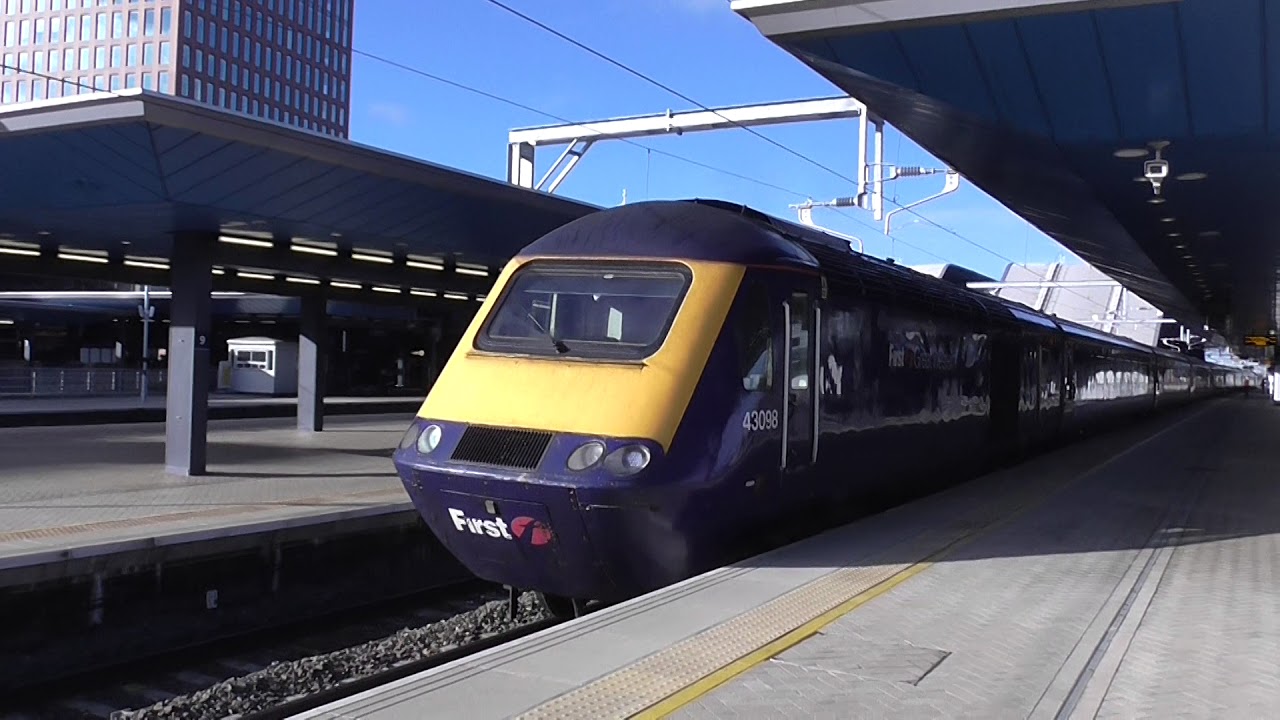 GWR HST no's: 43098-43002 @ Reading {1L36} 25/10/2017. - YouTube