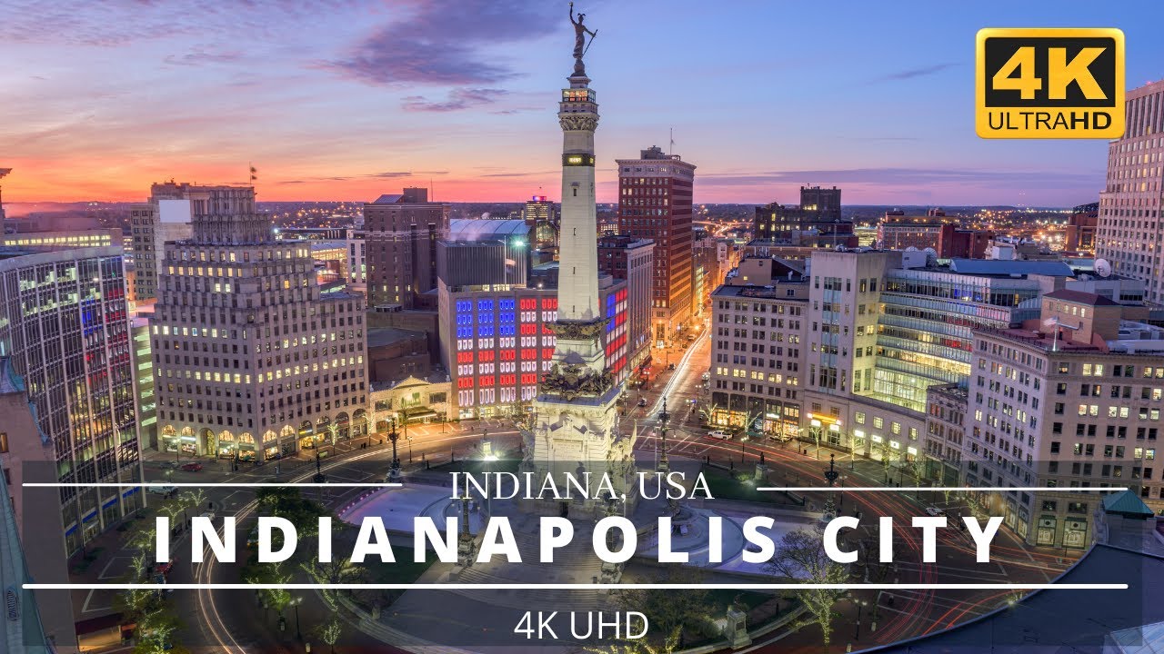 Indianapolis, Indiana, USA | 4K Drone Footage | Indianapolis 4K Night # ...