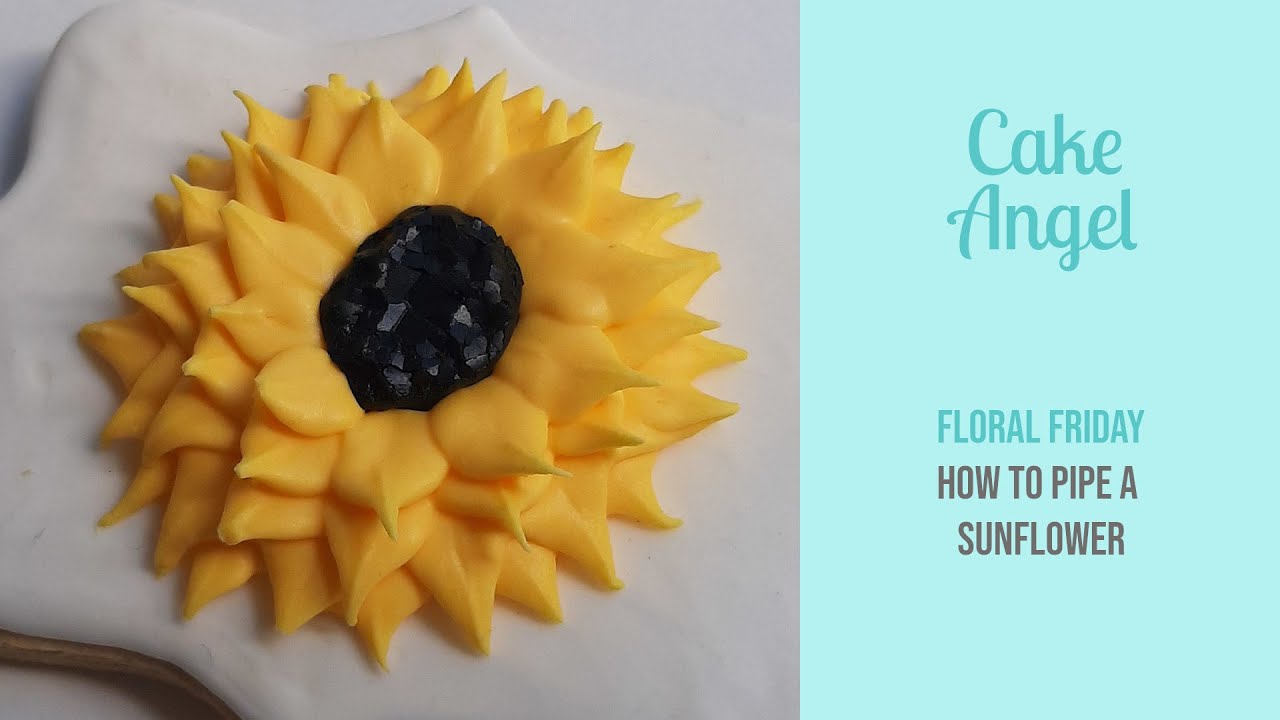 Royal icing flowers | How to pipe a Sunflower with icing | LEFT HANDED ...