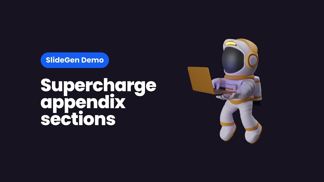 Supercharge Appendix Reports - SlideGen Demo - YouTube