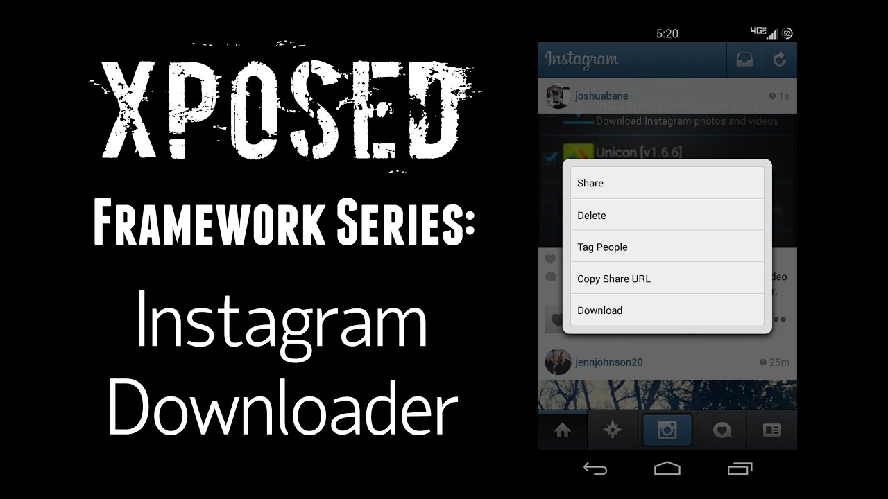 Xposed Framework Series: Instagram Downloader - YouTube