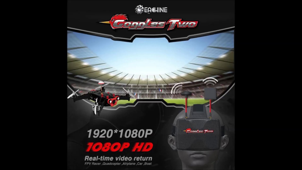 Eachine Goggles Two 5" 5.8G Diversity Raceband HD 1080p HDMI FPV ...