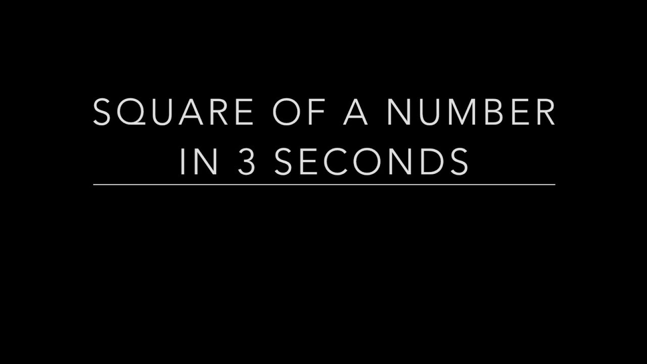 SQUARE OF A NUMBER IN 3 SECONDS || MATH TRICK || EASYMATH || MATHFUN ...