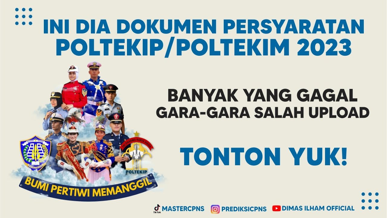 INFO PENTING!! Dokumen Persyaratan Administrasi Poltekip dan Poltekim ...