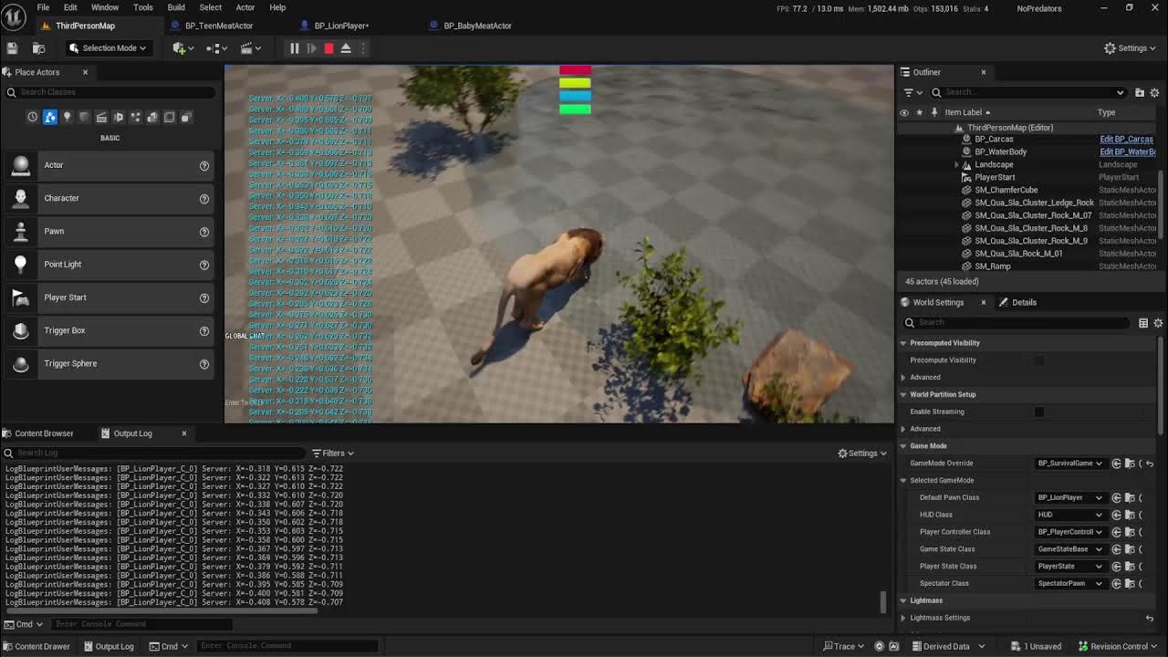 Having Fun Animal Survival Multiplayer Game Live Stream - Unreal Engine 5 c++ - YouTube