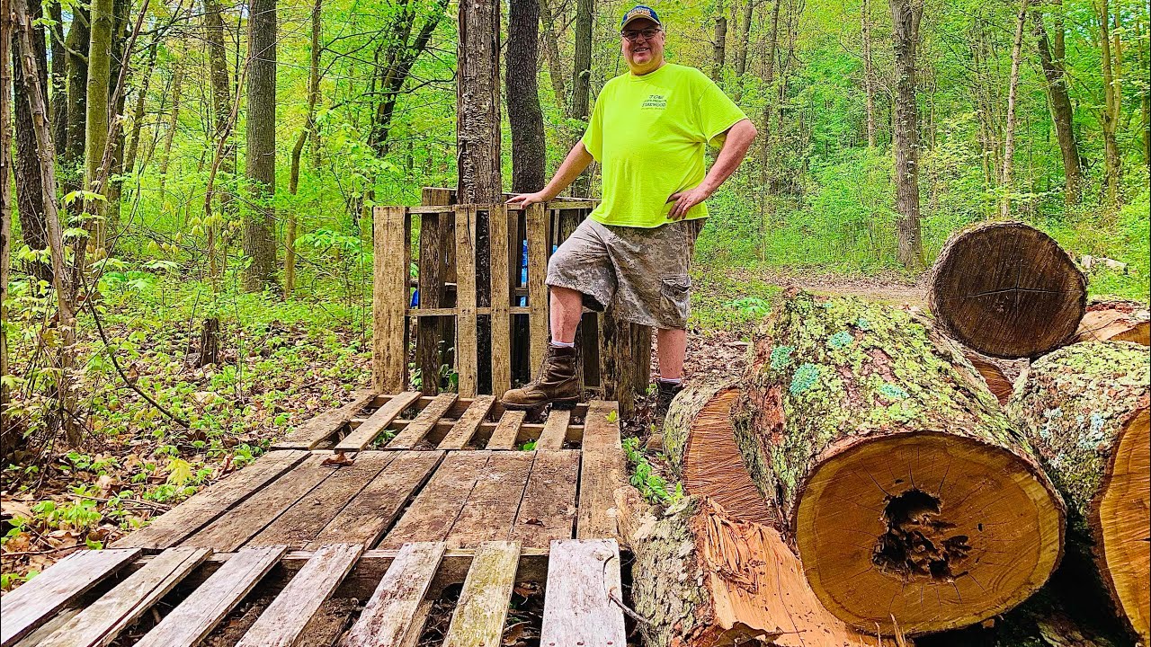 How to make a FIREWOOD storage/drying/seasoning area - YouTube