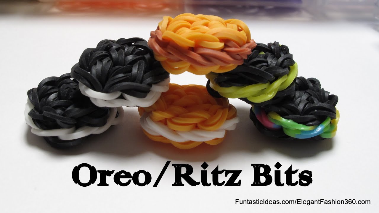 Rainbow Loom Oreo/Ritz Bits Cookies Charms - YouTube