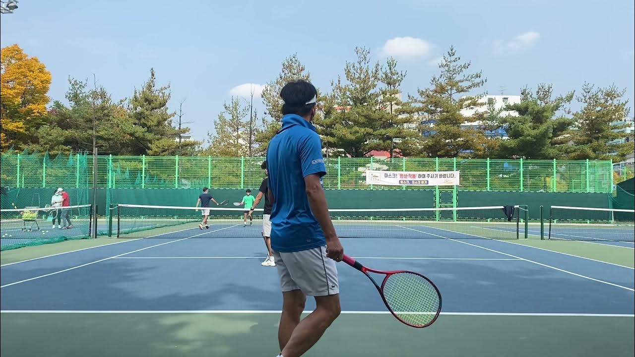 중산테니스코트 2021.10.31 서정한프로님 아버지 VS 진 석 - YouTube