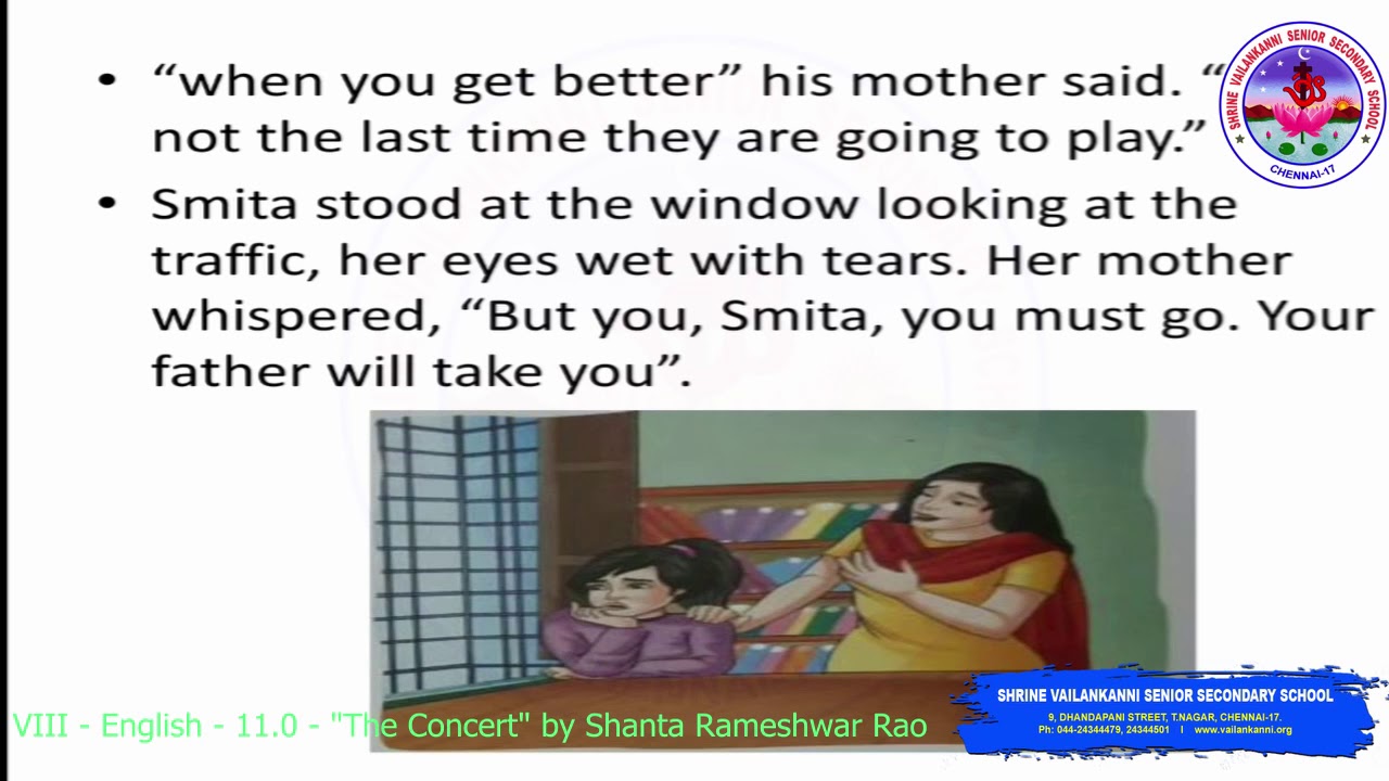 SVSSS (8 CBSE) VIII English - 11.0 - "The Concert" by Shanta Rameshwar ...