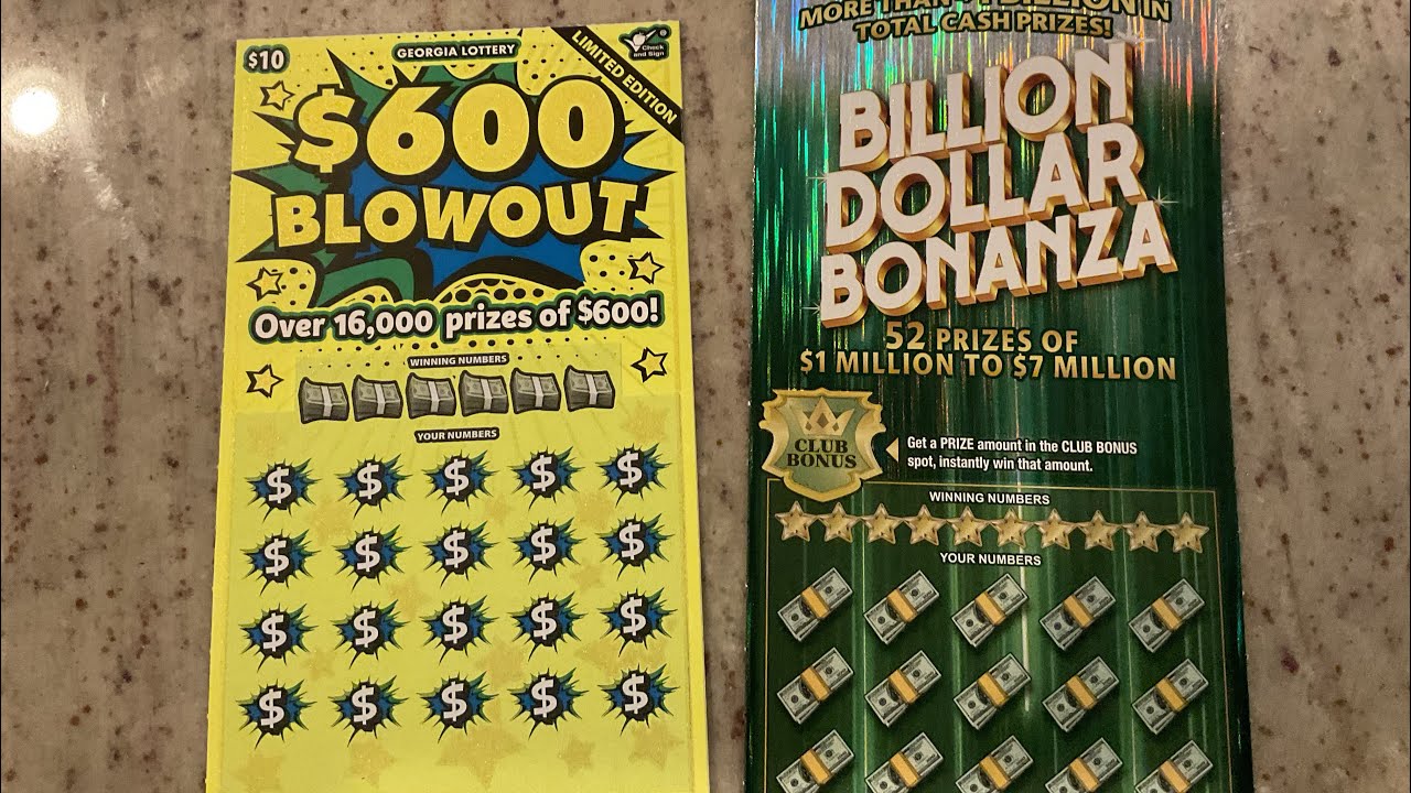 Scratching the new Georgia Lottery Billion Dollar Bonanza and $600 ...