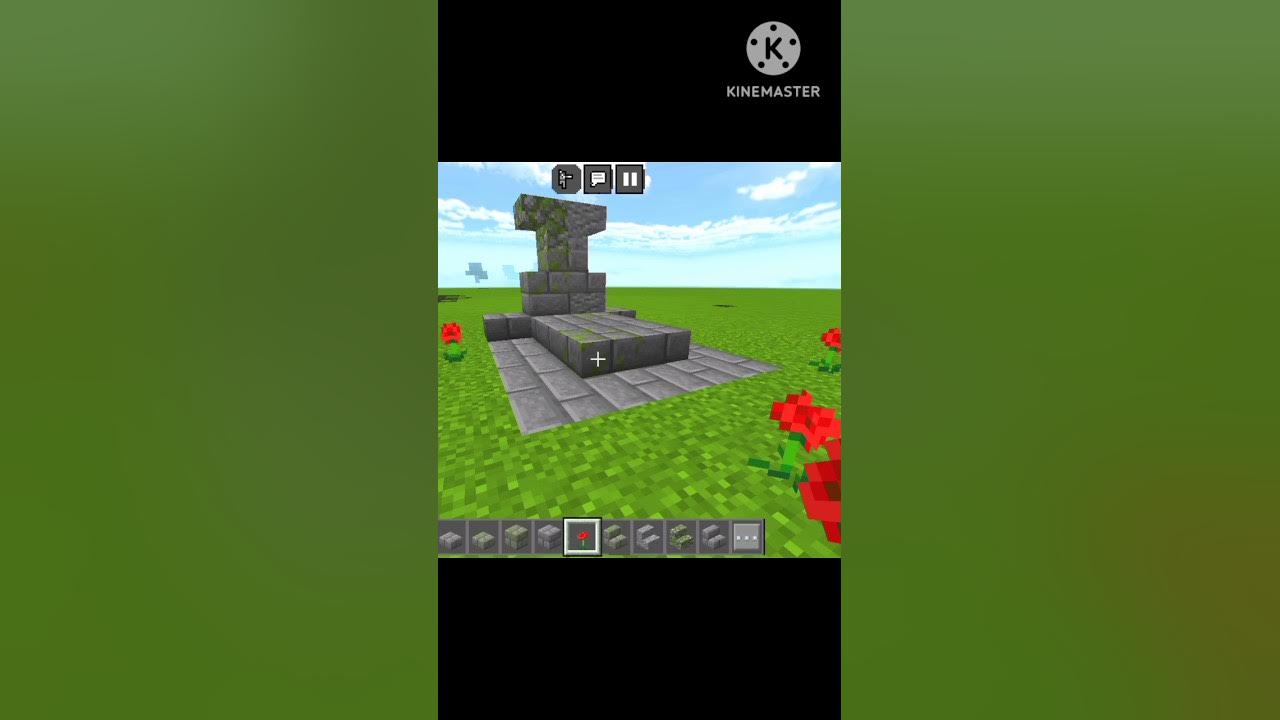 How To Make Grave In Minecraft #shorts - YouTube