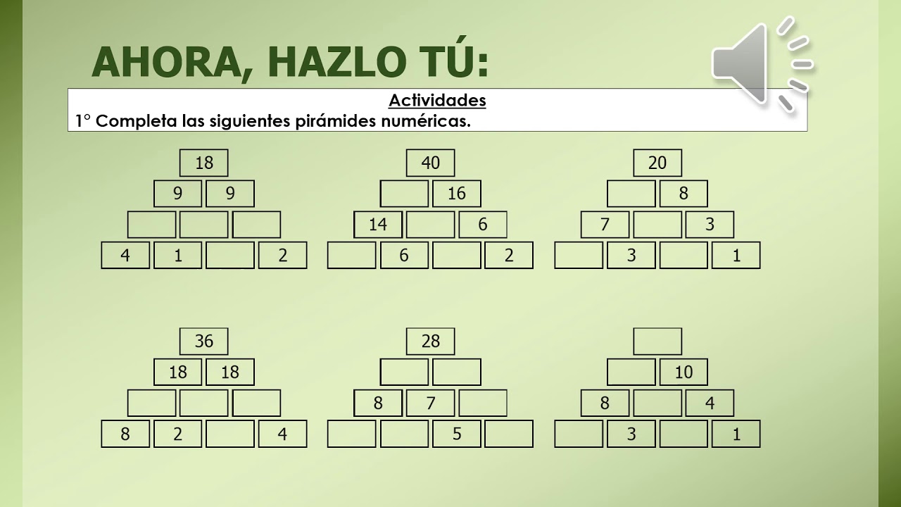 CONSTRUIMOS PIRÁMIDES NUMÉRICAS. - YouTube