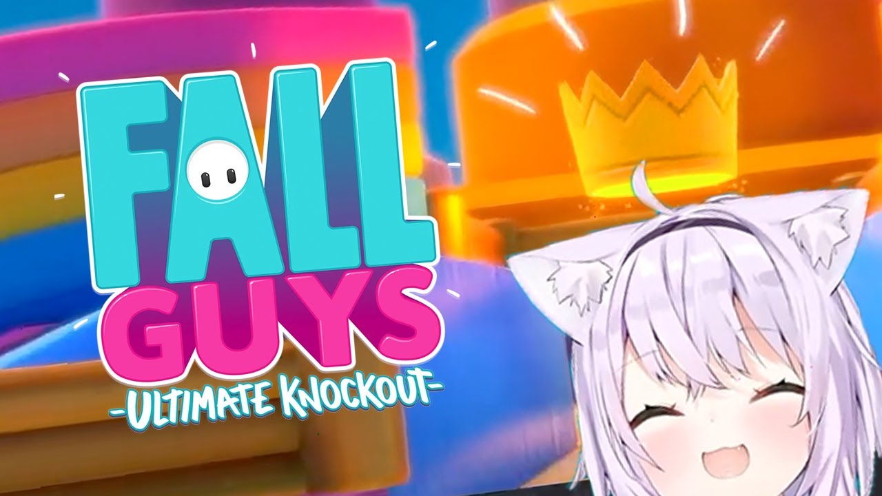 Okayu Gets a Crown on Her First Try [Fall Guys] - YouTube
