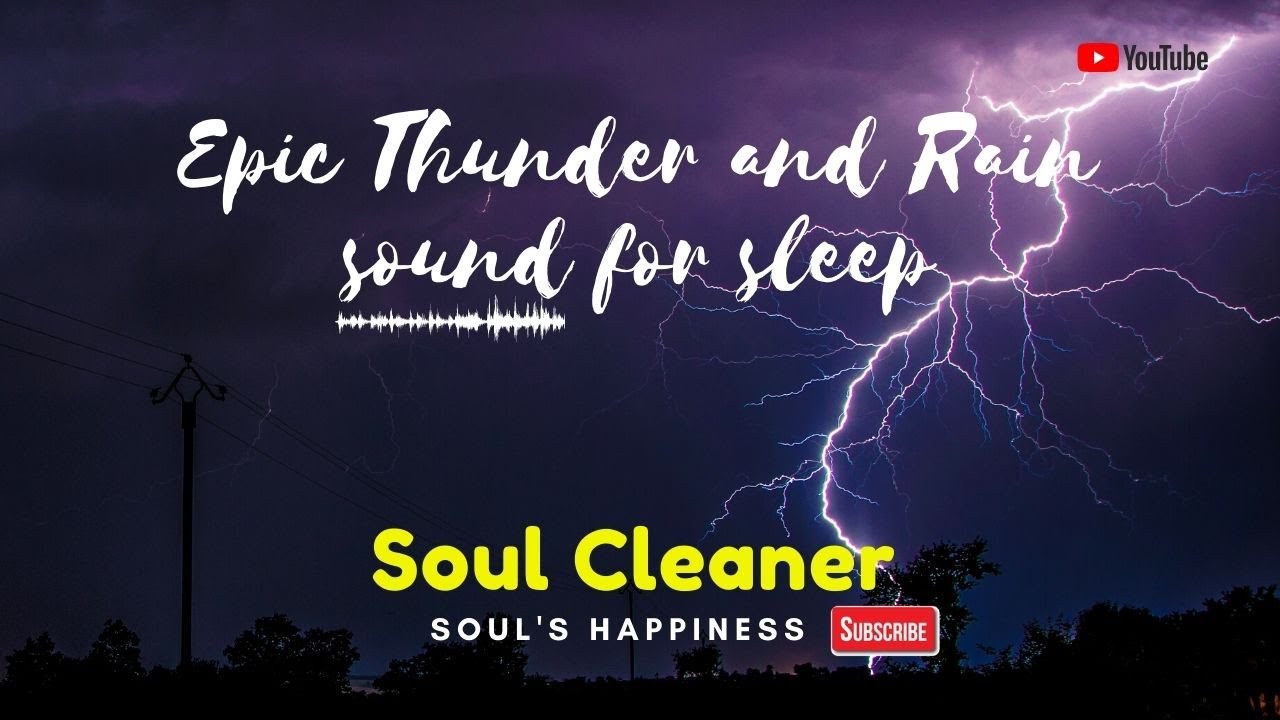 Epic Thunder and Rain sound for sleep | 30 Minutes Epic Thunder and ...