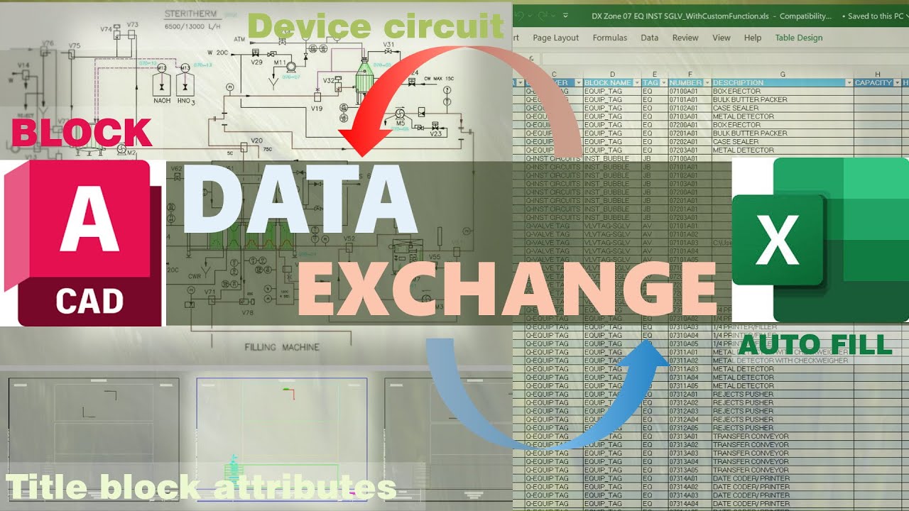 AutoCAD Block vs Excel Data Exchange (V2.0.20) - YouTube