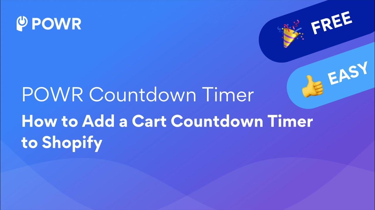 How to Add Cart Countdown Timer to Shopify in 3 Steps - YouTube