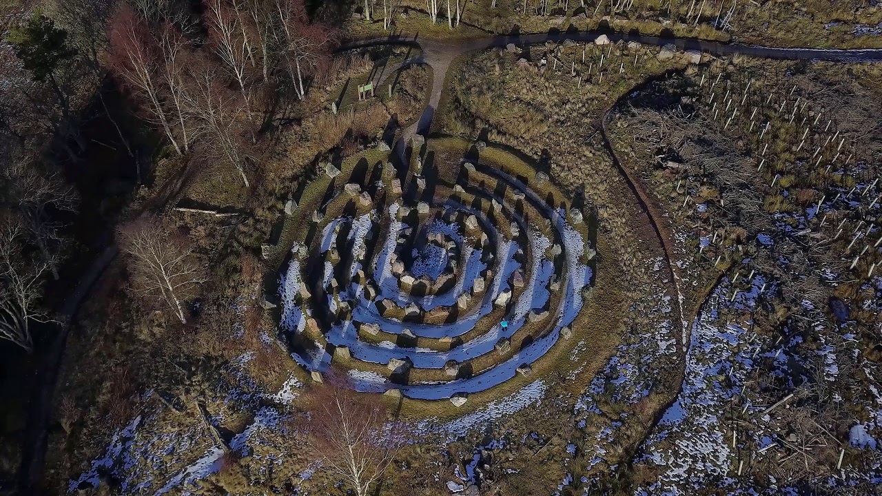 Strathpeffer Touchstone Maze 4k ariel drone (DJI Mavik Pro) - YouTube