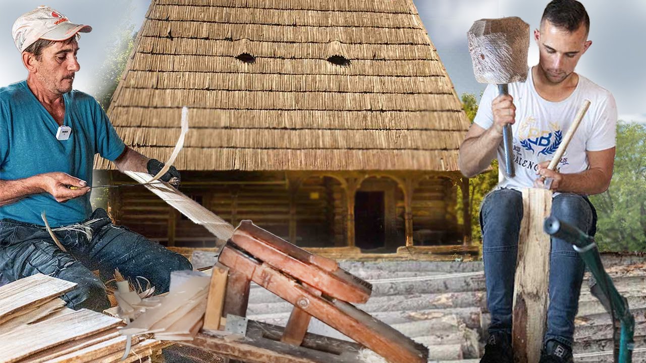 Old School Wooden Roof Making With Hand Tools - YouTube