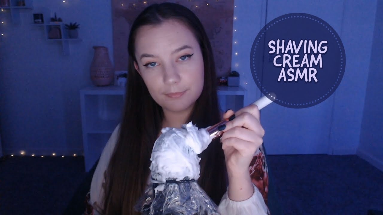 ASMR ♡ SHAVING CREAM brushing & crinkles! (No talking) - YouTube
