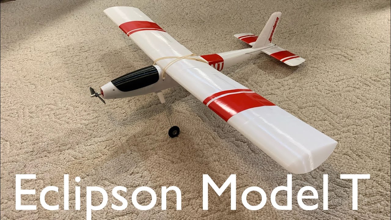 Eclipson Model T - 3D Printed RC Airplane - YouTube