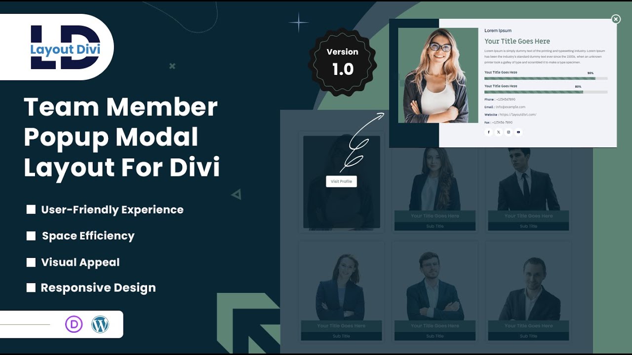 How To Use The Team Member Popup Modal Layout On Your Page - YouTube